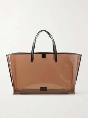 Staud Large Leather-trimmed Pvc Tote