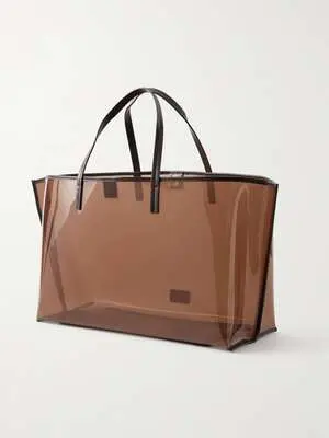 Staud Large Leather-trimmed Pvc Tote