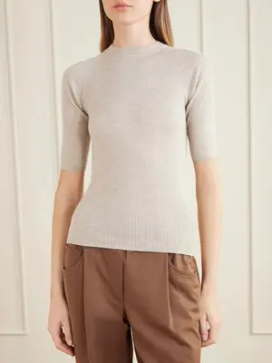 Brunello Cucinelli Ribbed-knit T-shirt