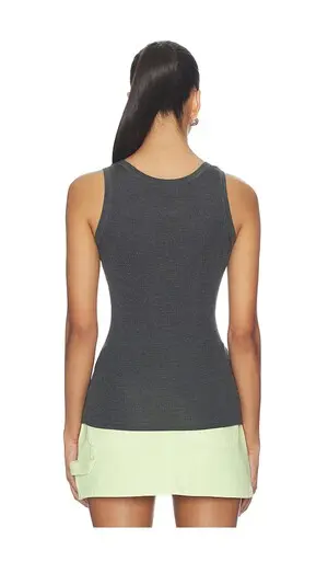 Renggli Scoop Neck Rib Tank - Graphite