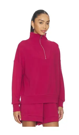Varley Hawley Half Zip Pullover - Rich Raspberry