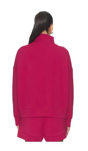 Varley Hawley Half Zip Pullover - Rich Raspberry