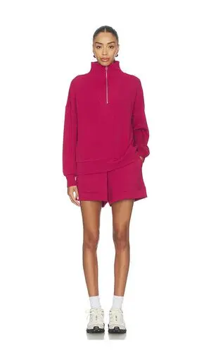 Varley Hawley Half Zip Pullover - Rich Raspberry