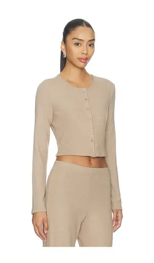 LESET Lauren Crop Cardigan Ii - Sable