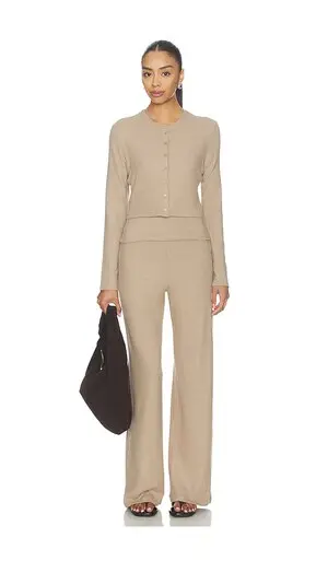 LESET Lauren Crop Cardigan Ii - Sable
