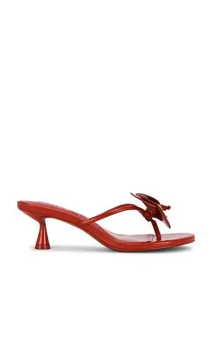 Cult Gaia Addison Sandal With Floral Detail - Vermillion