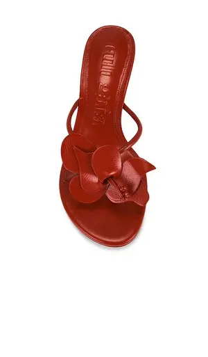 Cult Gaia Addison Sandal With Floral Detail - Vermillion