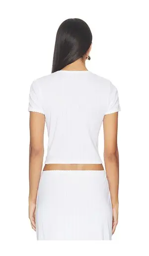 LESET Pointelle Baby Tee