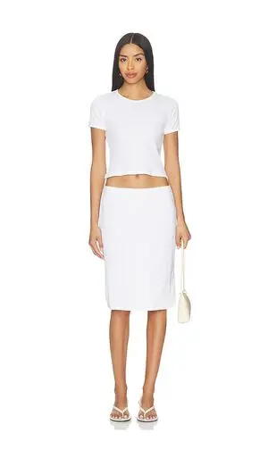 LESET Pointelle Baby Tee