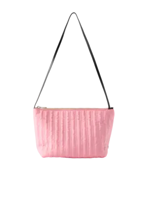 VALESQUE Leather-trimmed Quilted Shell Shoulder Bag - Pink