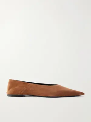Saint Laurent Metallic Flats For Women