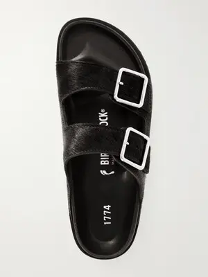 BIRKENSTOCK Arizona Pony Hair Sandals - Black