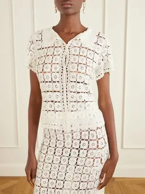 Calle Del Mar Crocheted Shirt