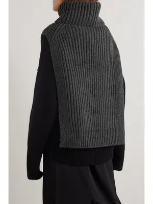 THE ROW Aso Ribbed Cashmere Turtleneck Tank