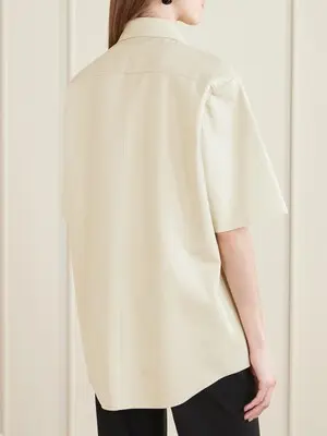 Tove Jiayun Leather Shirt - Neutrals