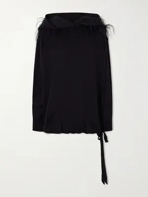 Sharon Wauchob Aly Feather-trimmed Hoodie