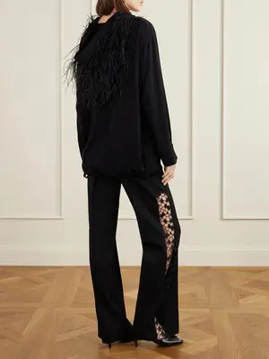 Sharon Wauchob Aly Feather-trimmed Hoodie