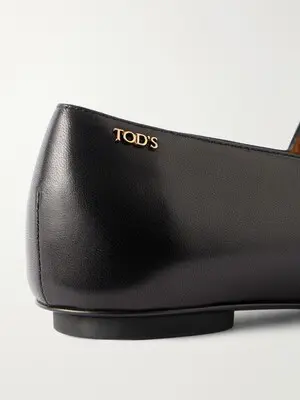 TOD'S Leather Pointed-toe Ballet Flats - Black