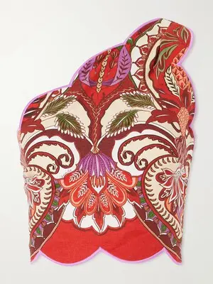 Farm Rio Odara One-shoulder Top - Red