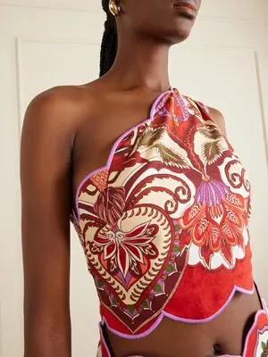Farm Rio Odara One-shoulder Top - Red