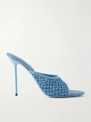 Paris Texas Paris Texas Lidia Straw Mules Blue