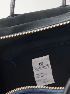 BLEU DE CHAUFFE Leather-trimmed Suede Weekend Bag - Black