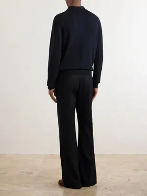 DRAKE'S Knitted Merino Wool Polo Shirt