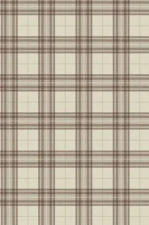 YORK WALLCOVERINGS Cabin Check Plaid Geometric Wallpaper - Red