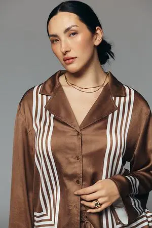 Glamorous Satin Striped Shirt