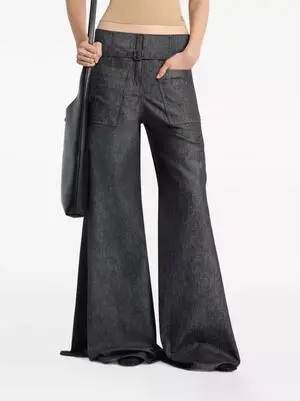COURREGES Belted Palazzo Pants - Blue