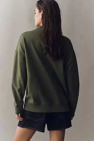 Anthropologie Mom Mock-neck Pullover - Green