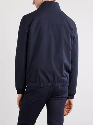 Thom Sweeney Shell Bomber Jacket - Blue