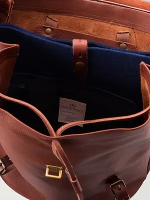 BLEU DE CHAUFFE Zibeline Full-grain Leather Backpack - Brown