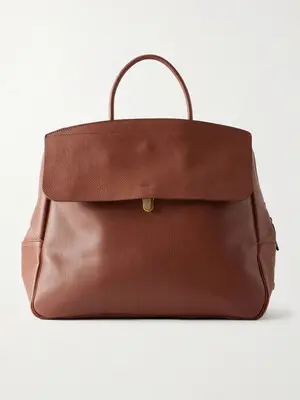 BLEU DE CHAUFFE Zoom Full-grain Leather Weekend Bag - Brown