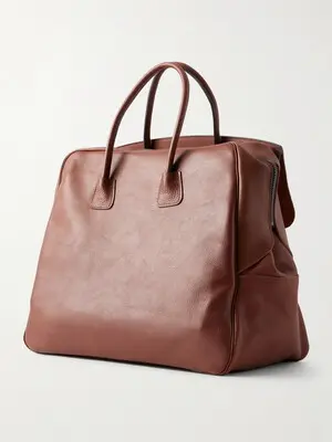 BLEU DE CHAUFFE Zoom Full-grain Leather Weekend Bag