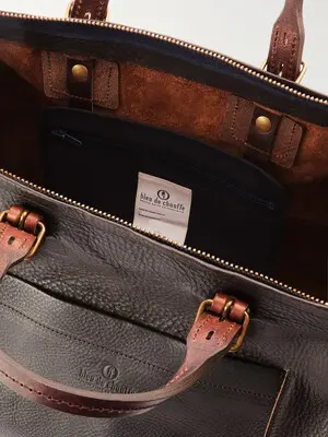 BLEU DE CHAUFFE Full-grain Leather Weekend Bag