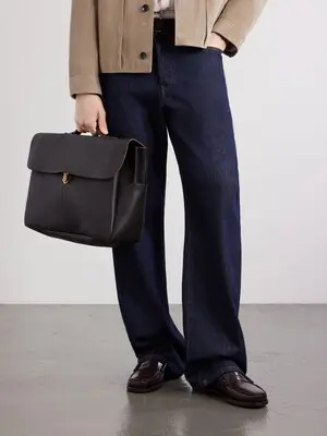 BLEU DE CHAUFFE Charles Full-grain Leather Briefcase