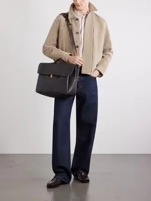 BLEU DE CHAUFFE Charles Full-grain Leather Briefcase