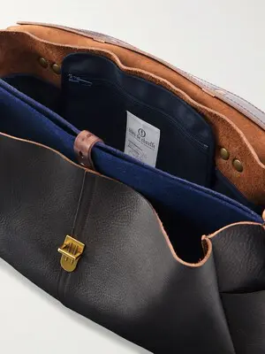 BLEU DE CHAUFFE Charles Full-grain Leather Briefcase