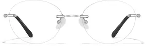 Zenni Oval Rimless Flex Titanium Eyeglasses Frame