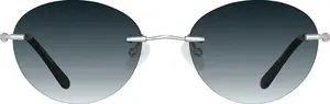 Zenni Oval Rimless Flex Titanium Eyeglasses Frame