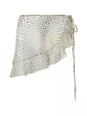 Roberto Cavalli Animal-print Skirt - White