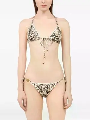 Roberto Cavalli Leopard Medallion Bikini - Neutrals