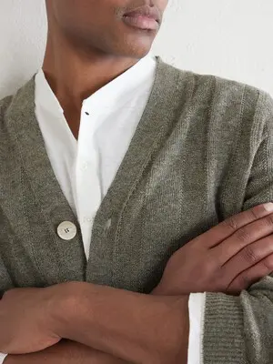 Brunello Cucinelli Linen And Cotton-blend Henley T-shirt