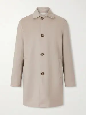 Thom Sweeney Reversible Wool-twill Coat - Neutrals