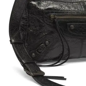 Balenciaga Le City Moto Leather Bag - Black
