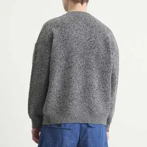 FRIZMWORKS Tweed Wool Deck Zip Cardigan - Charcoal