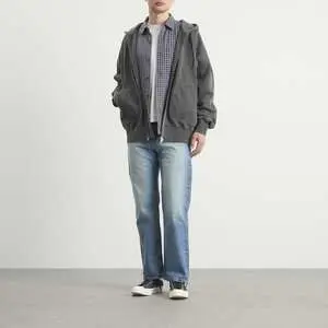 FRIZMWORKS Og Pigment Dyed Zip Hoodie - Charcoal