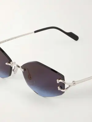 Cartier Round Frame Sunglasses - Silver