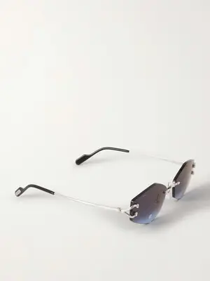 Cartier Round Frame Sunglasses - Silver